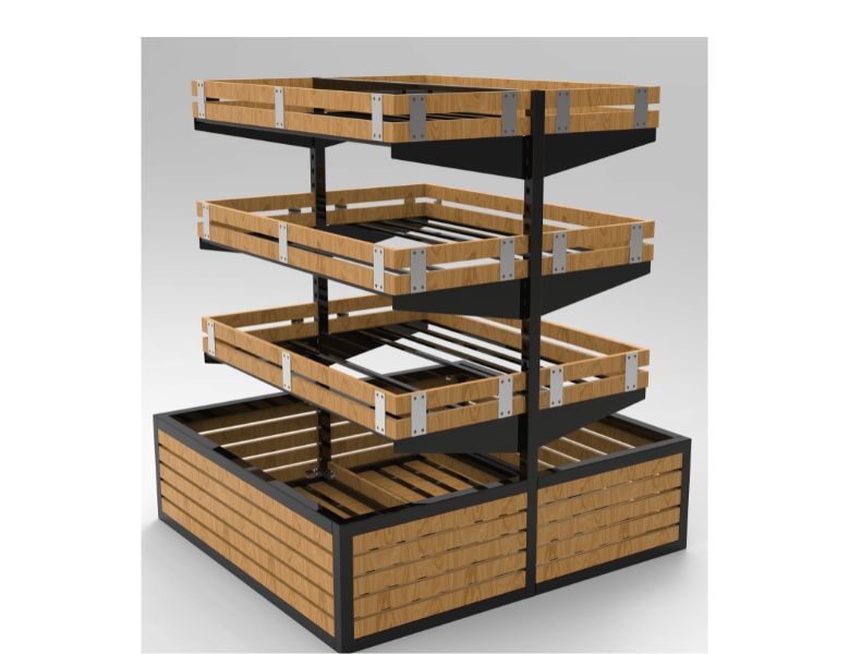 Round Wooden Vegetable Rack