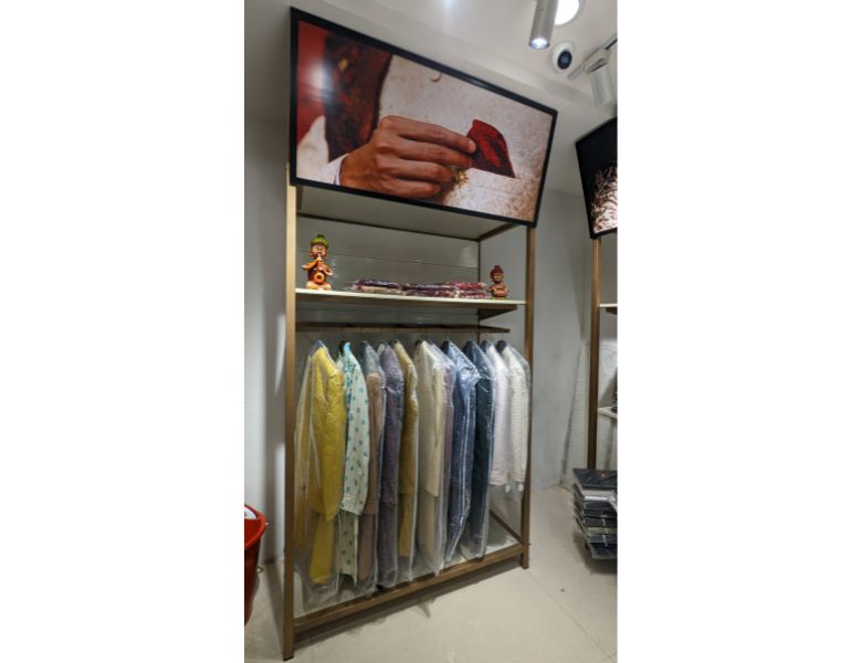 Sherwani Hanging Display Racks with Branding